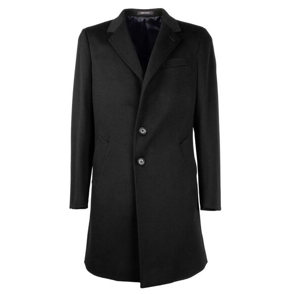 M Made In Italy | Jackets & Coats | Made In Italy Elegant Black Virgin ...